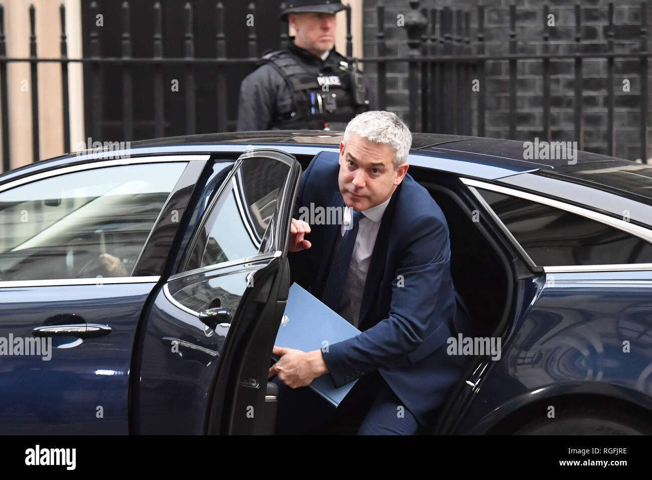 Brexit Secretary Stephen Barclay arrives in Downing Street, London, for ...