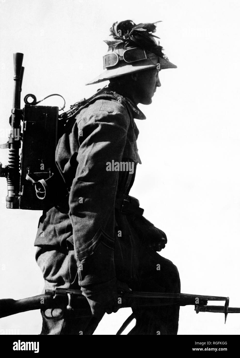 wireless operator with gun, 1930-40 Stock Photo - Alamy