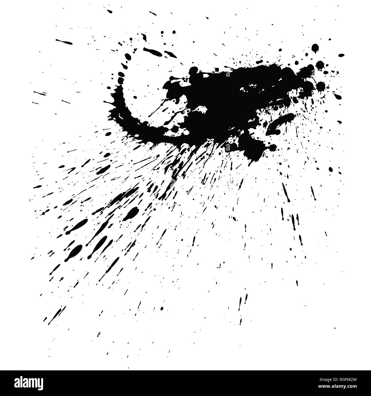 Paint splats blotch isolated on white background Stock Vector Image ...