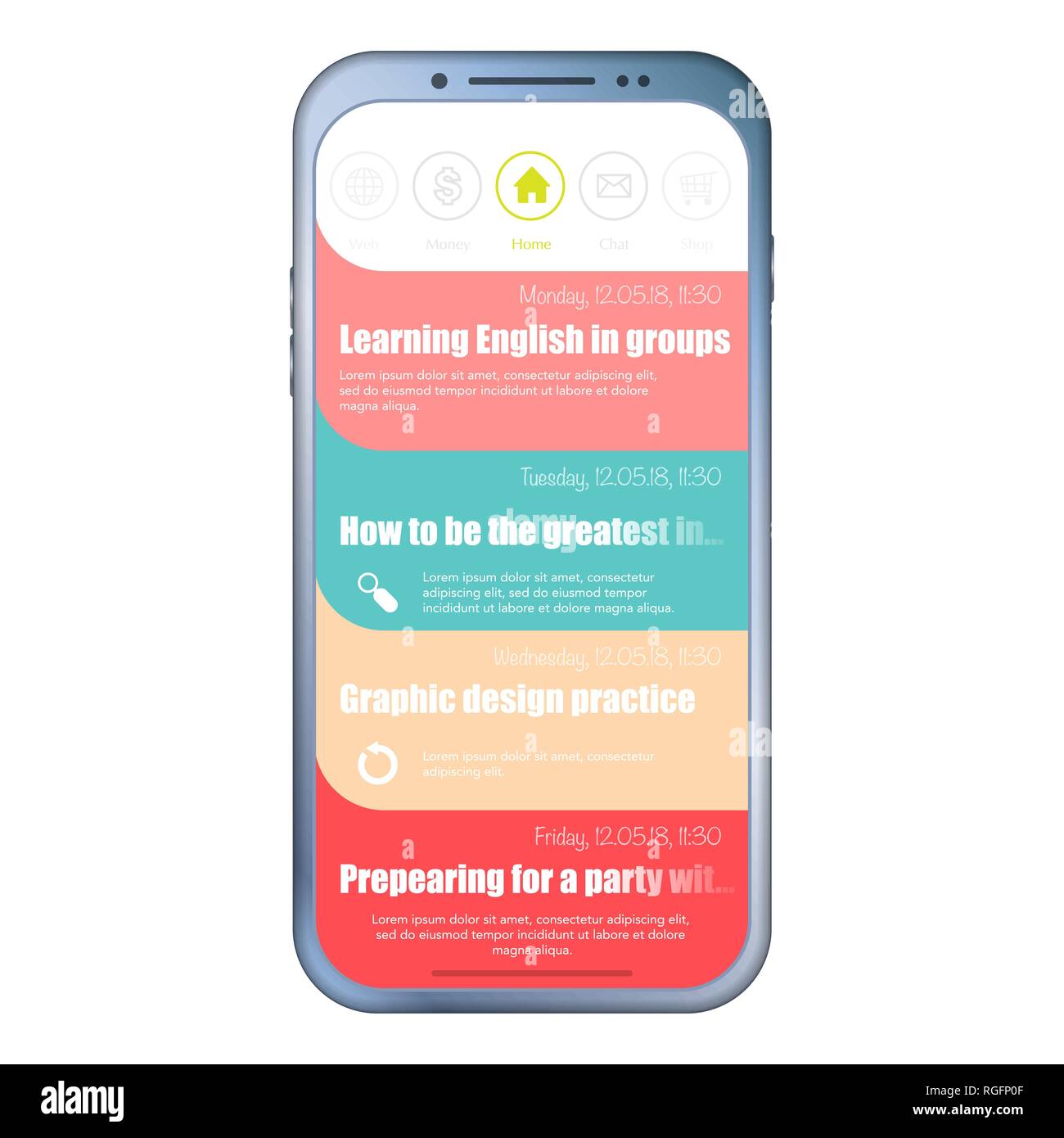 Dark login ui design template Cut Out Stock Images & Pictures - Alamy