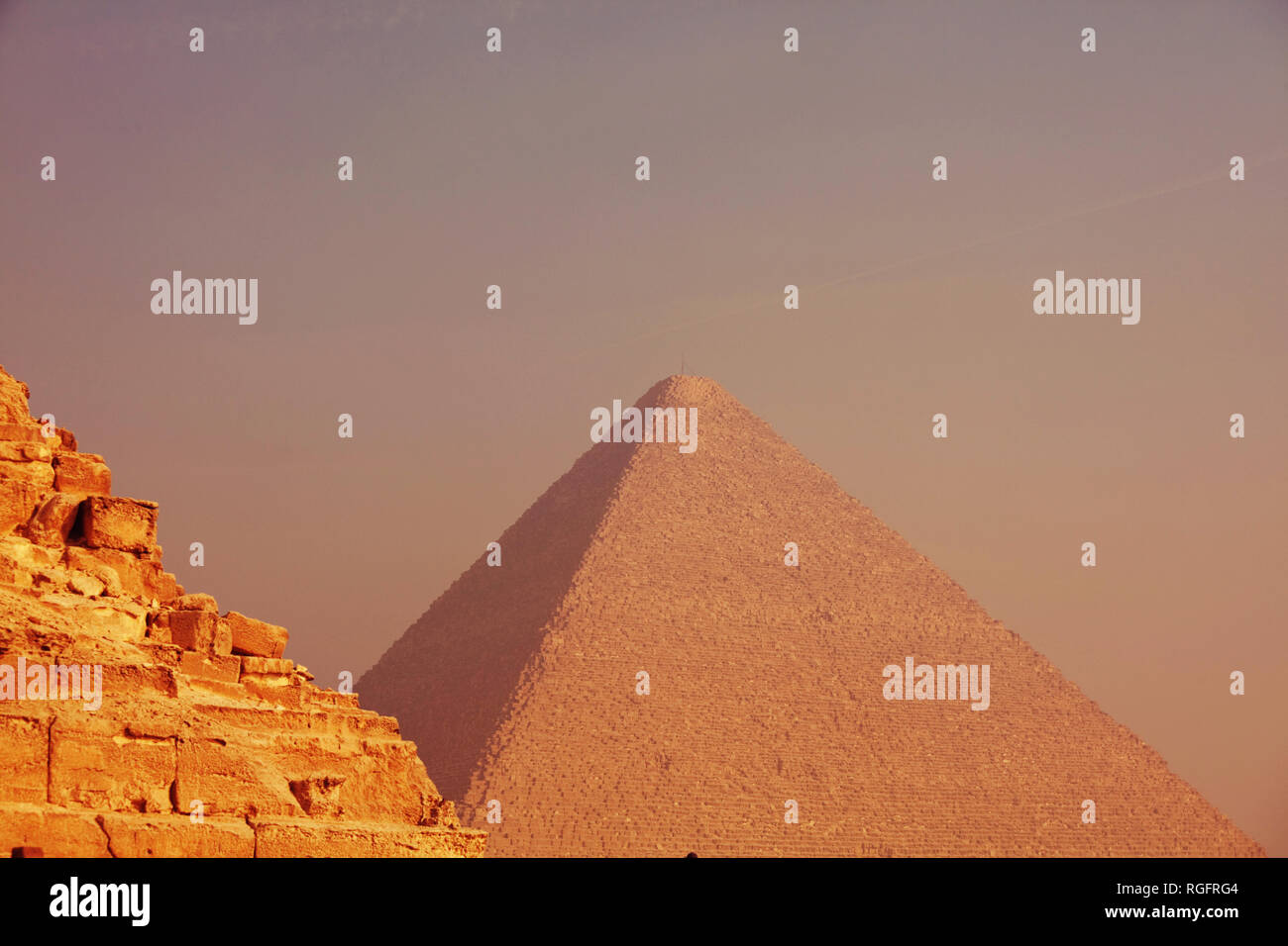 View of the Pyramids of Giza, Great pyramids of Egypt Stock Photo - Alamy