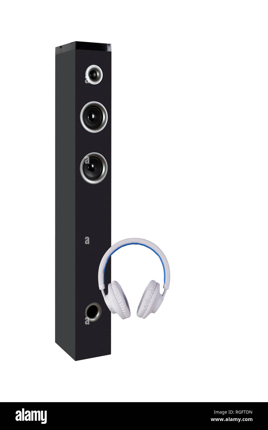 Music and sound - High line array tower bluetooth loudspeaker enclosure ...