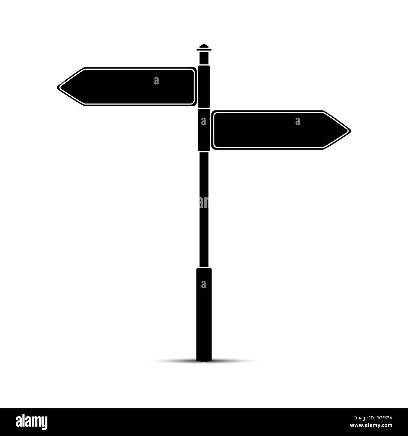 Road sign in the form of arrows, simple icon Stock Vector Image & Art ...