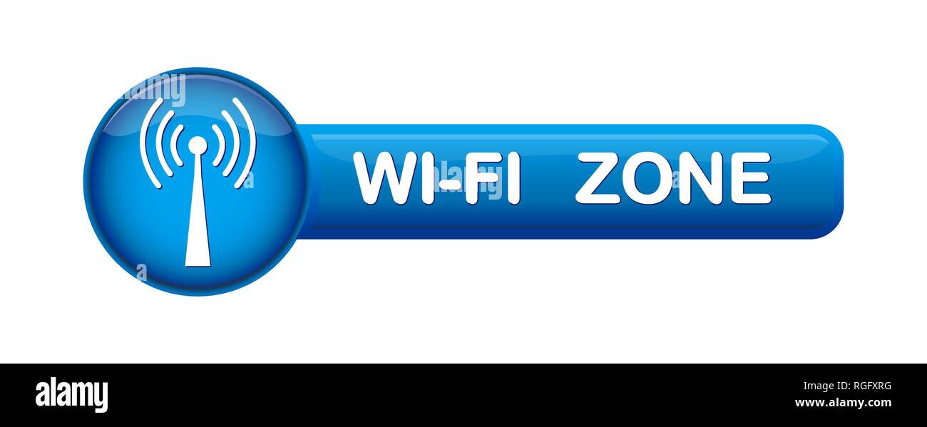Button labeled Wi - Fi zone and icon Stock Vector Image & Art - Alamy