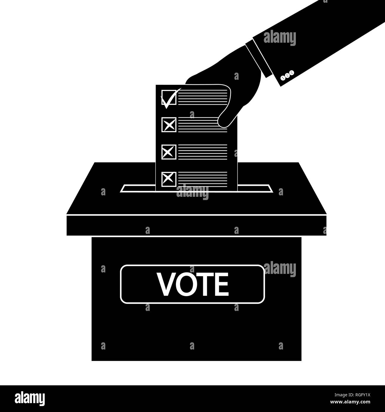 Elections ballot mark Stock Vector Images - Alamy