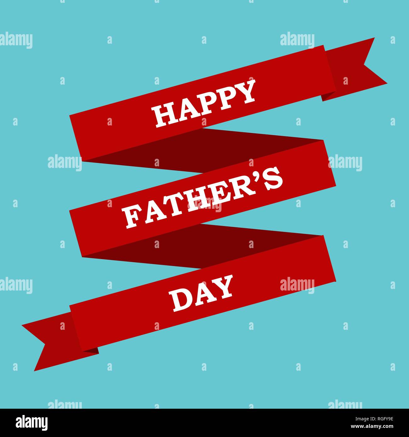 Happy fathers day lettering ribbon Stock Vector Images - Alamy
