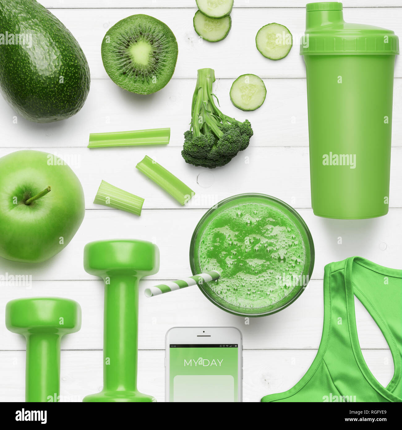 Exercise and fruit and vegetables hi-res stock photography and images ...