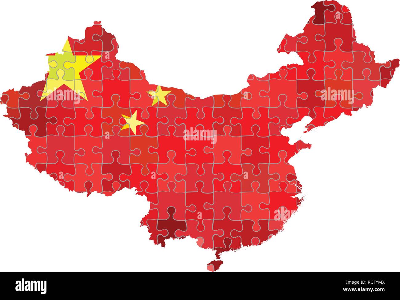 China map made of puzzle background - Illustration Stock Vector Image ...