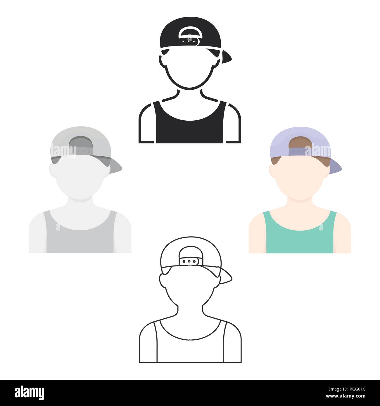 Boy in cap icon cartoon. Single avatar,peaople icon from the big avatar ...