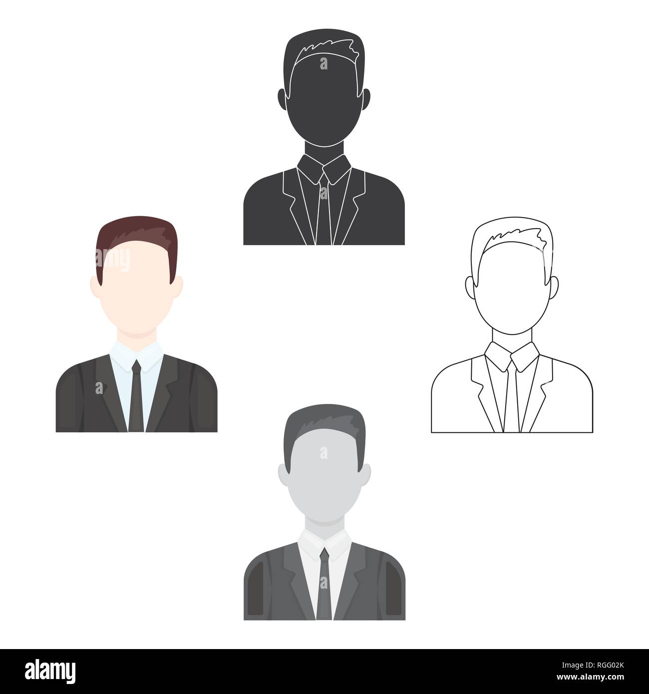 Businessman icon cartoon. Single avatar,peaople icon from the big ...