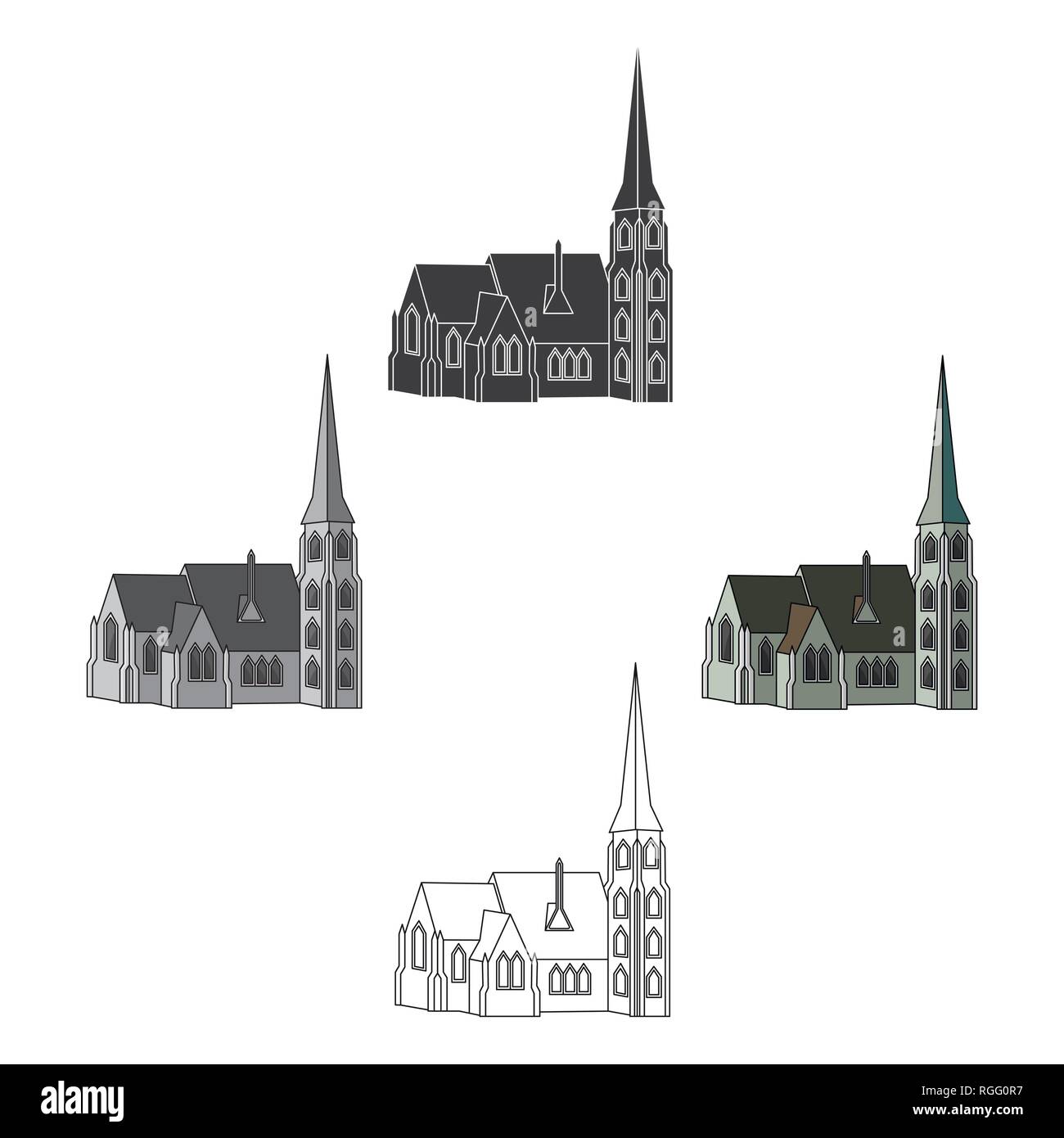 Building, single icon in cartoon style.Building, vector symbol stock ...