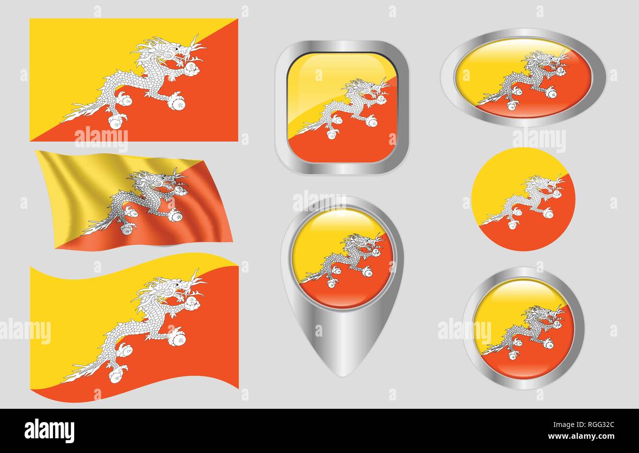 Flag of Bhutan Stock Vector Image & Art - Alamy