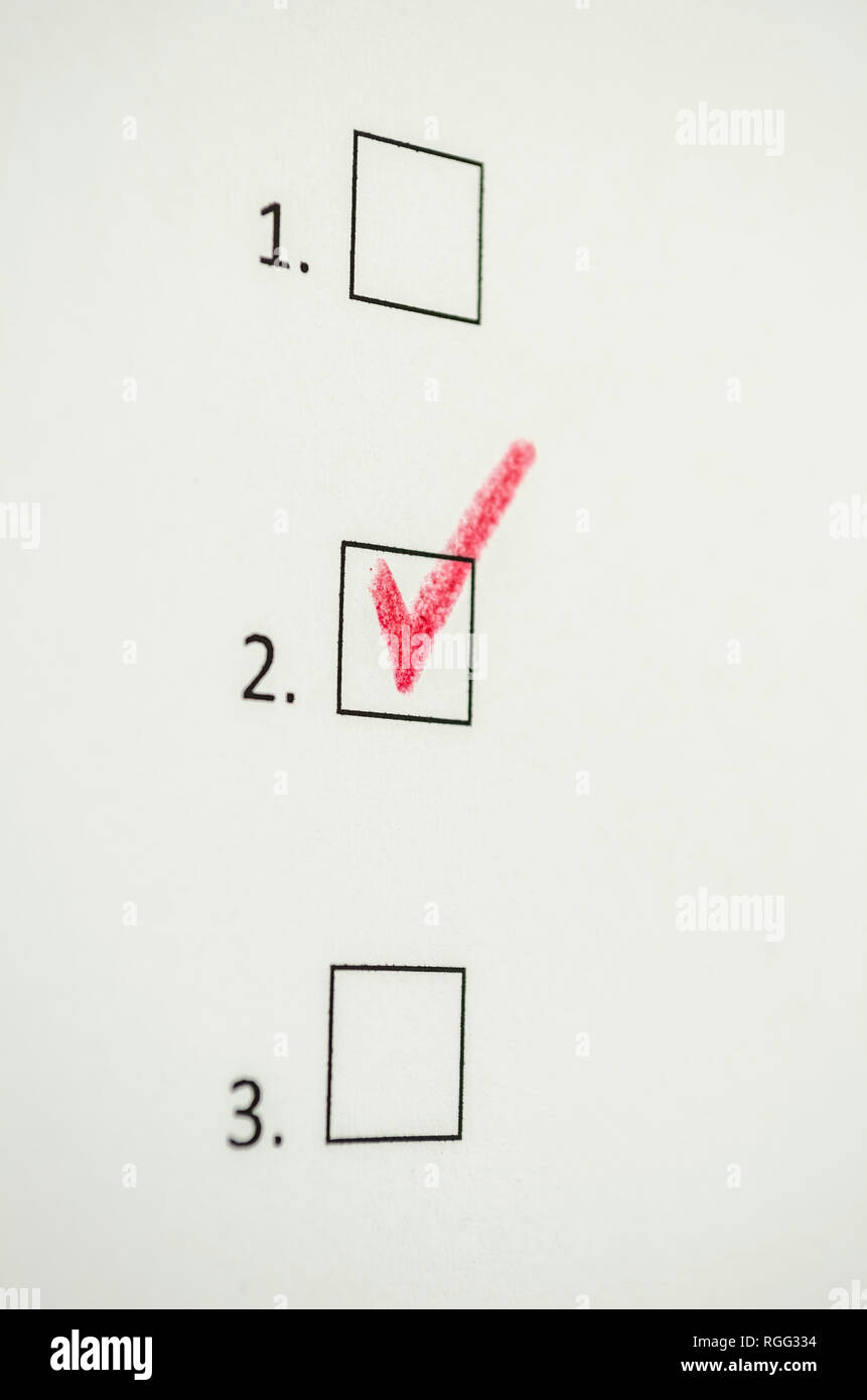 Tick in the box hi-res stock photography and images - Alamy