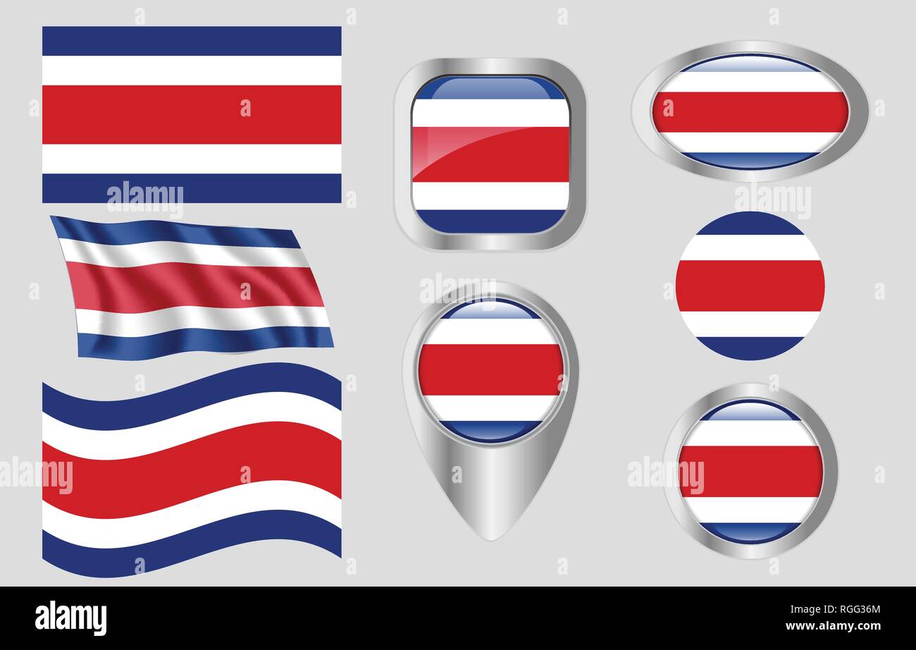 Flag of Costa Rica Stock Vector Image & Art - Alamy