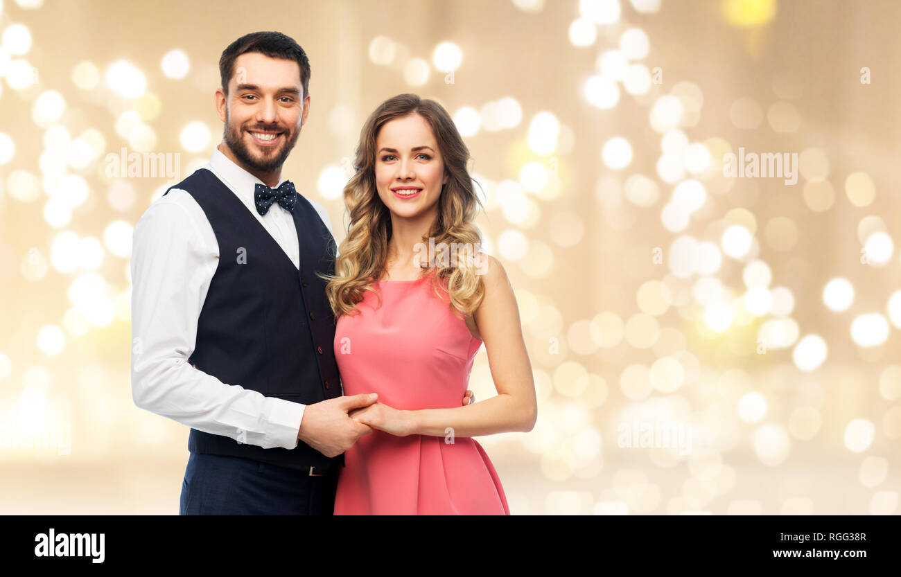 happy couple in party clothes Stock Photo - Alamy