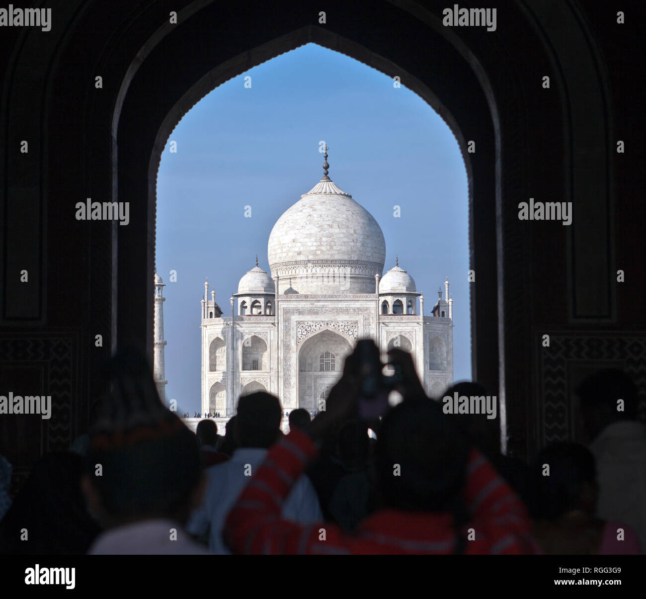 Gate to Taj Mahal complex, India Stock Photo - Alamy