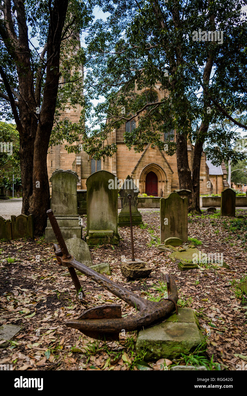 Anchor from Morts Dock, Camperdown Cemetery, a historic cemetery ...