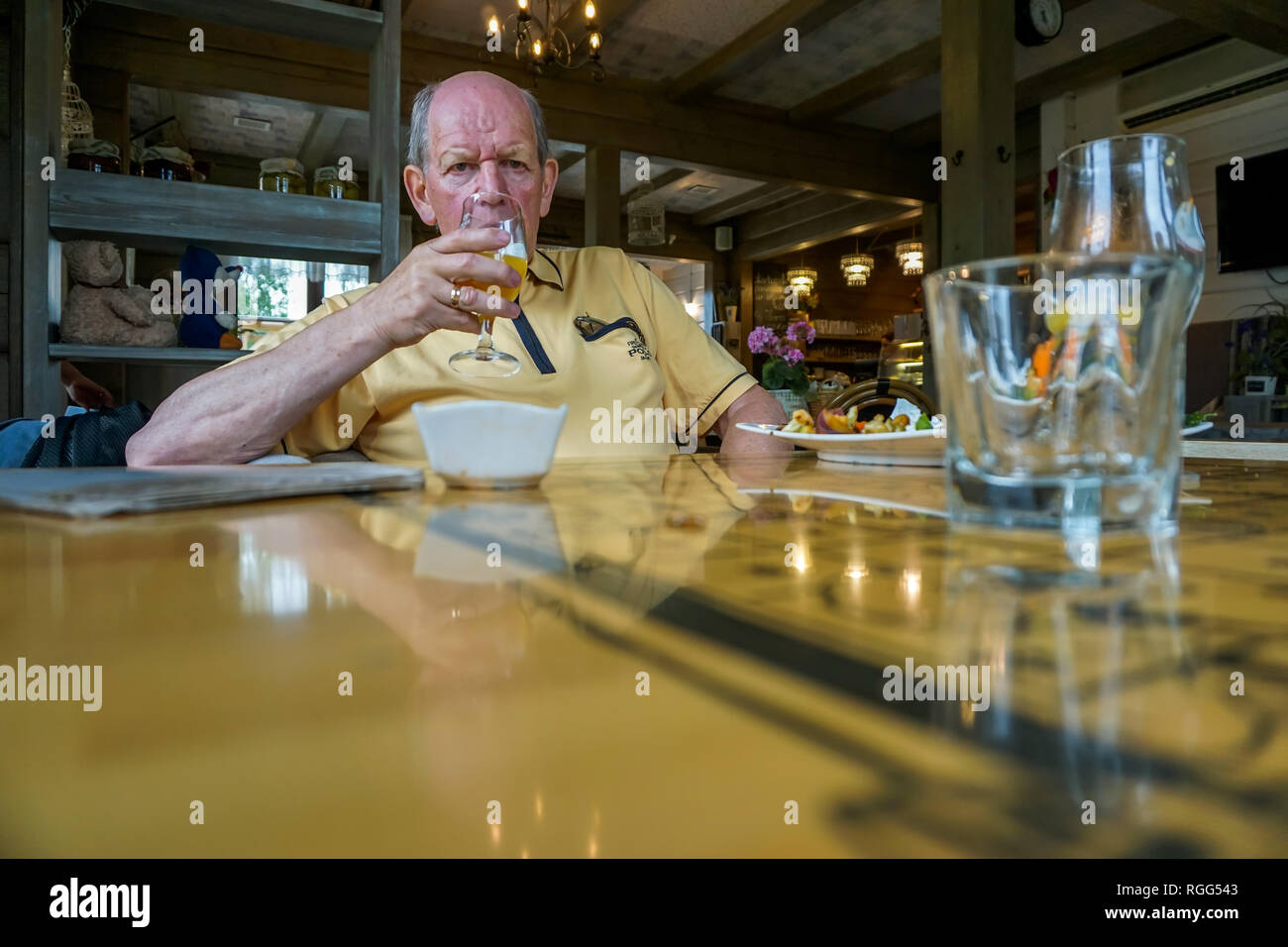 Old man drinking beer hi-res stock photography and images - Alamy