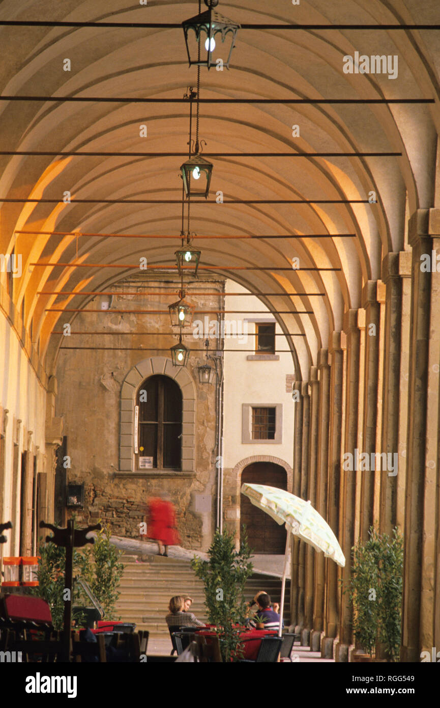 piazza grande (piazza vasari) loggia del vasari, arezzo, toscana ...