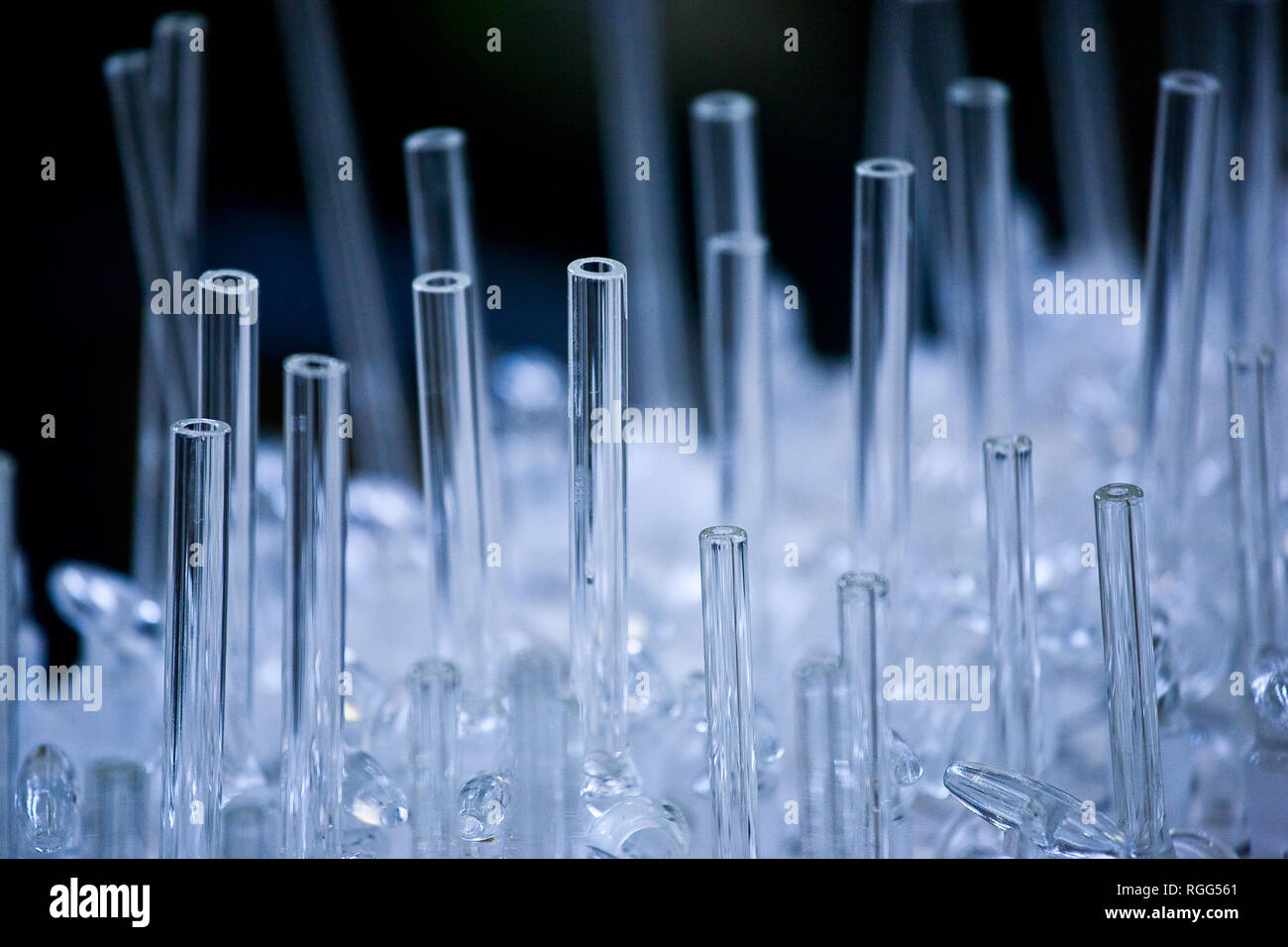 Laboratory artisan glass test tubes Stock Photo - Alamy