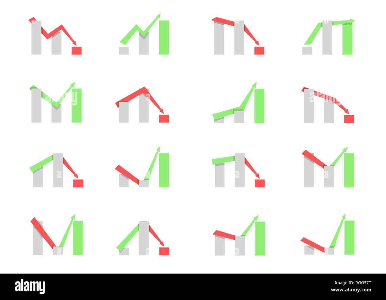 Bar charts decline hi-res stock photography and images - Alamy