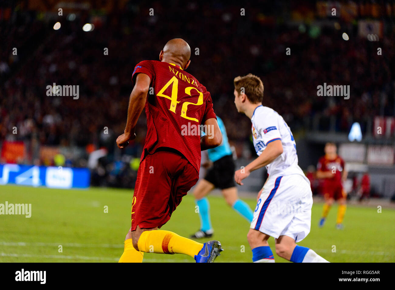 ROME - OCT 23, 2018: Steven N’Zonzi 42. AS Roma - CSKA Moscow. UEFA ...