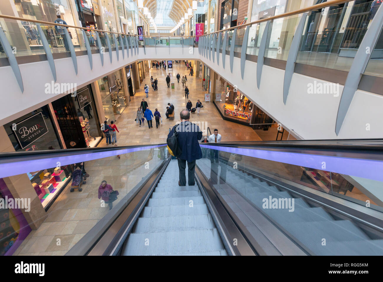 Cardiff, South Glamorgan, Wales, United Kingdom. Queens Arcade shopping ...