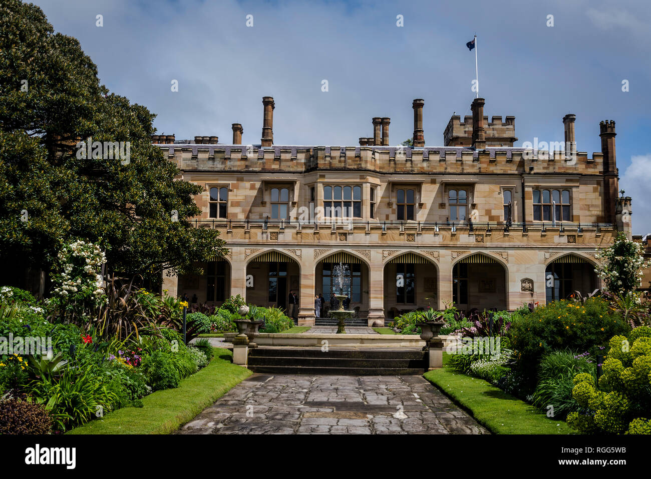 South facing facade of the Government House, the residence of the ...