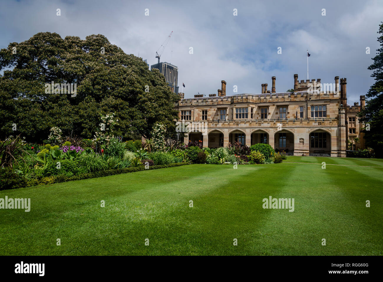 South facing facade of the Government House, the residence of the ...
