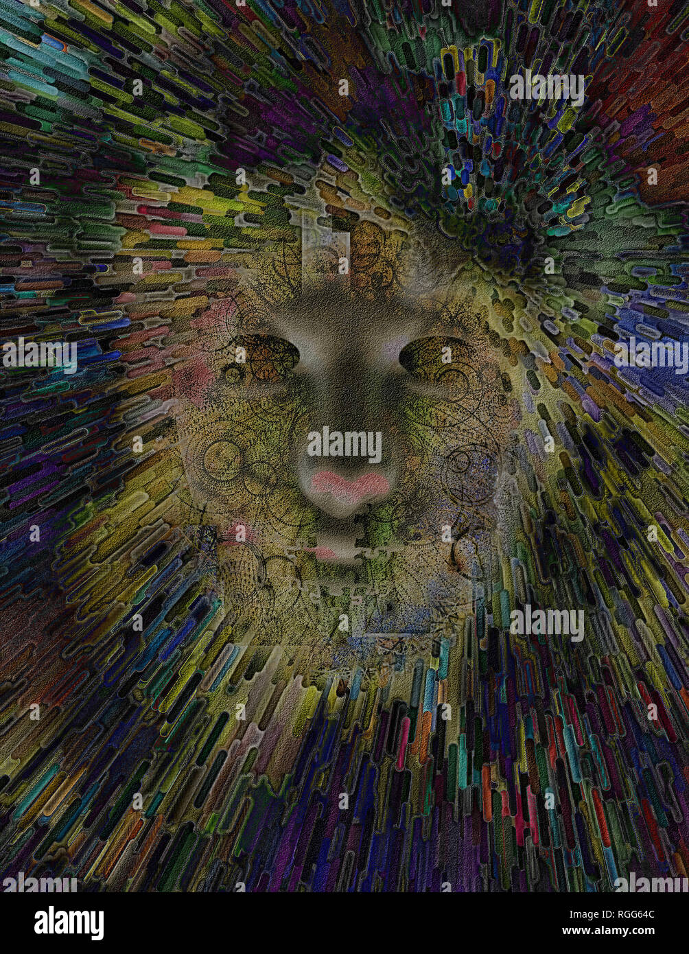 Mythical Face Abstract Stock Photo - Alamy