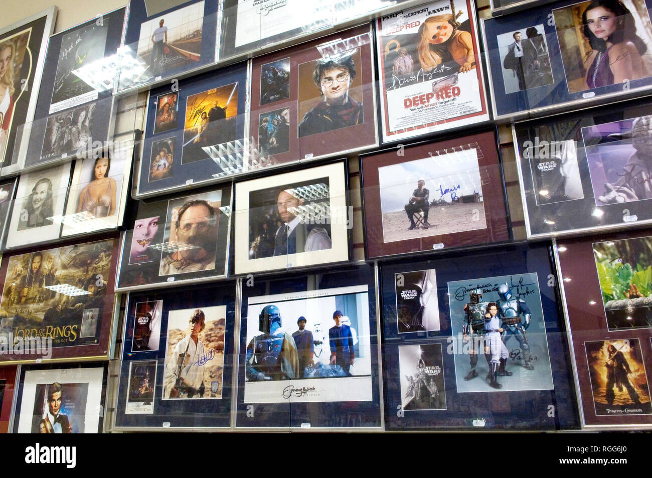 Wall of various film stars photographs and film stars photographs at ...