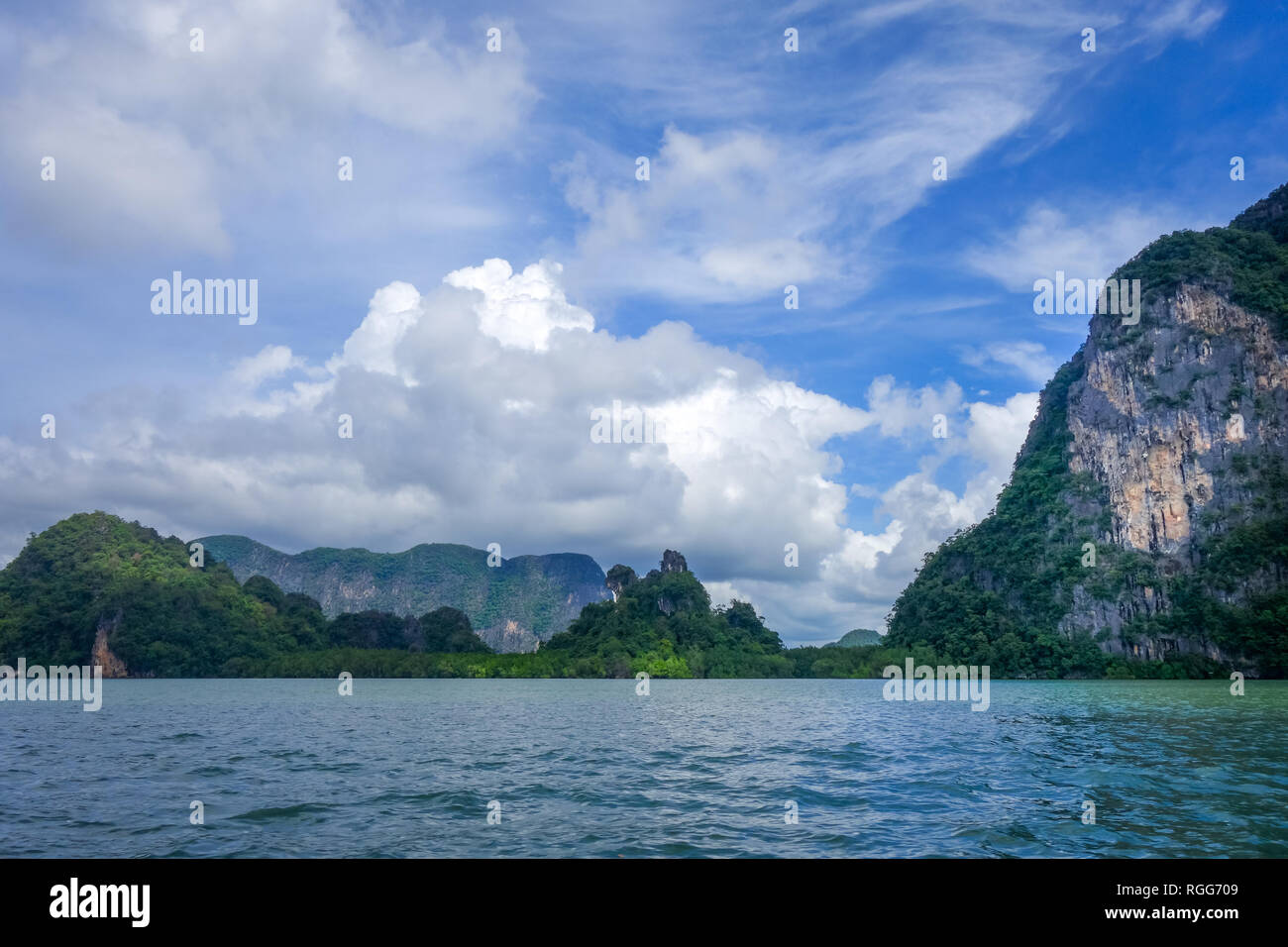 Phang Nga Bay limestone cliffs in Thailand Stock Photo - Alamy