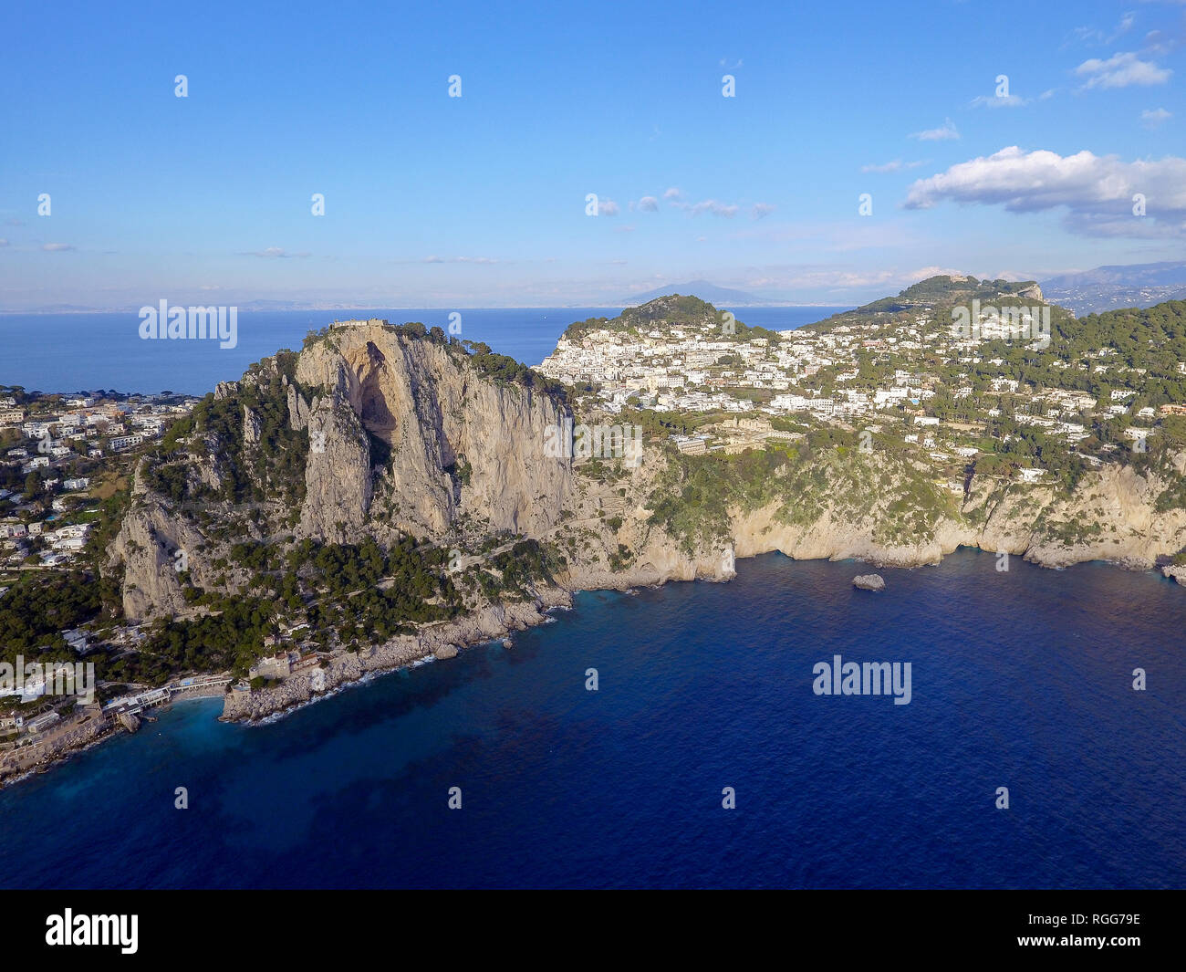aerial view in Capri, Italy Stock Photo - Alamy
