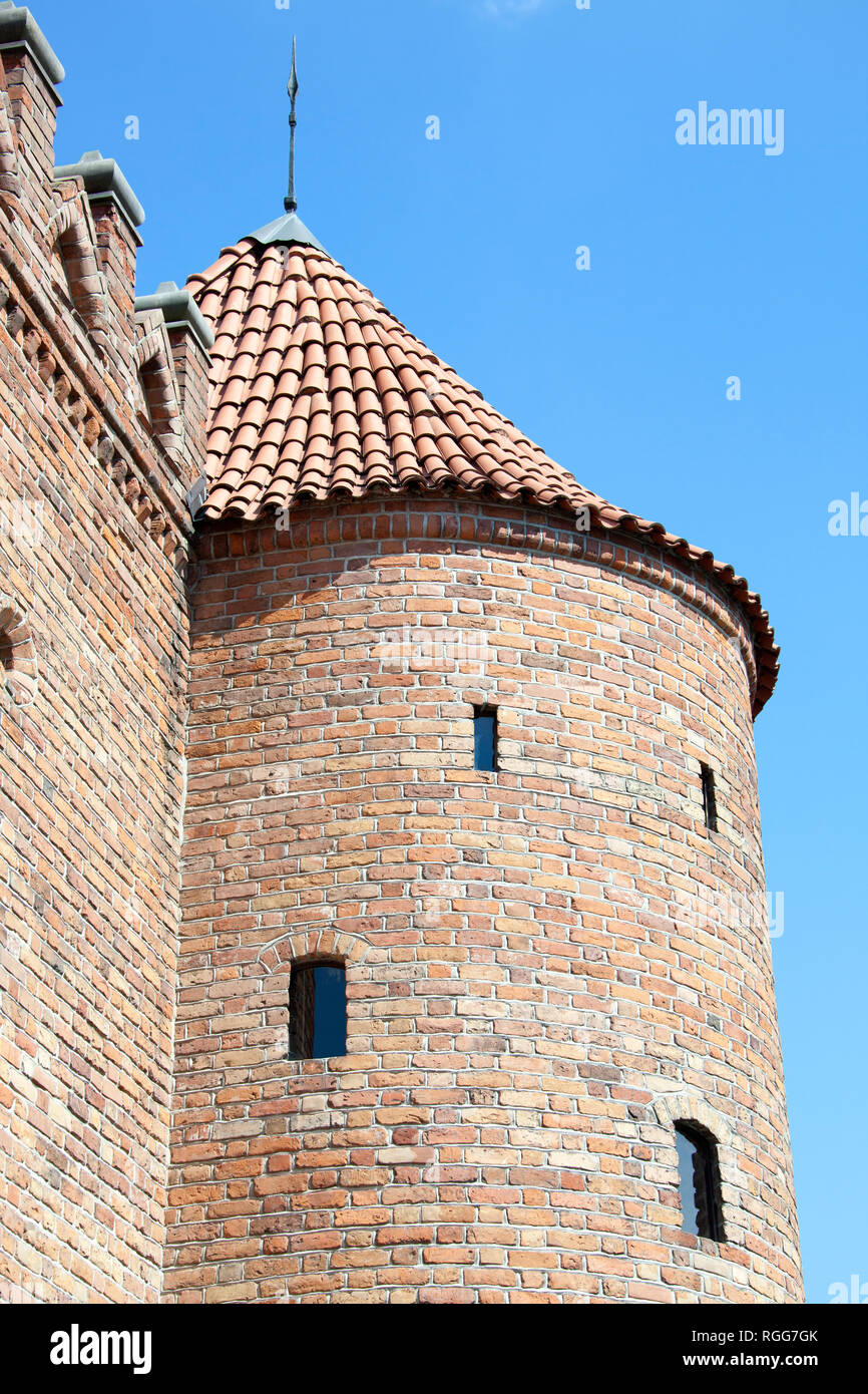 The 16th century Barbican tower, the defense castle at the entrance to ...