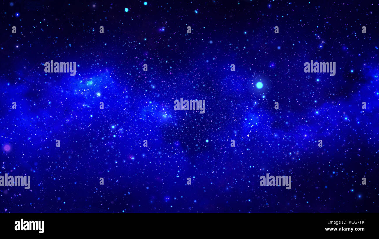 3D rendering of a stellar nebula and cosmic dust, cosmic gas clusters ...