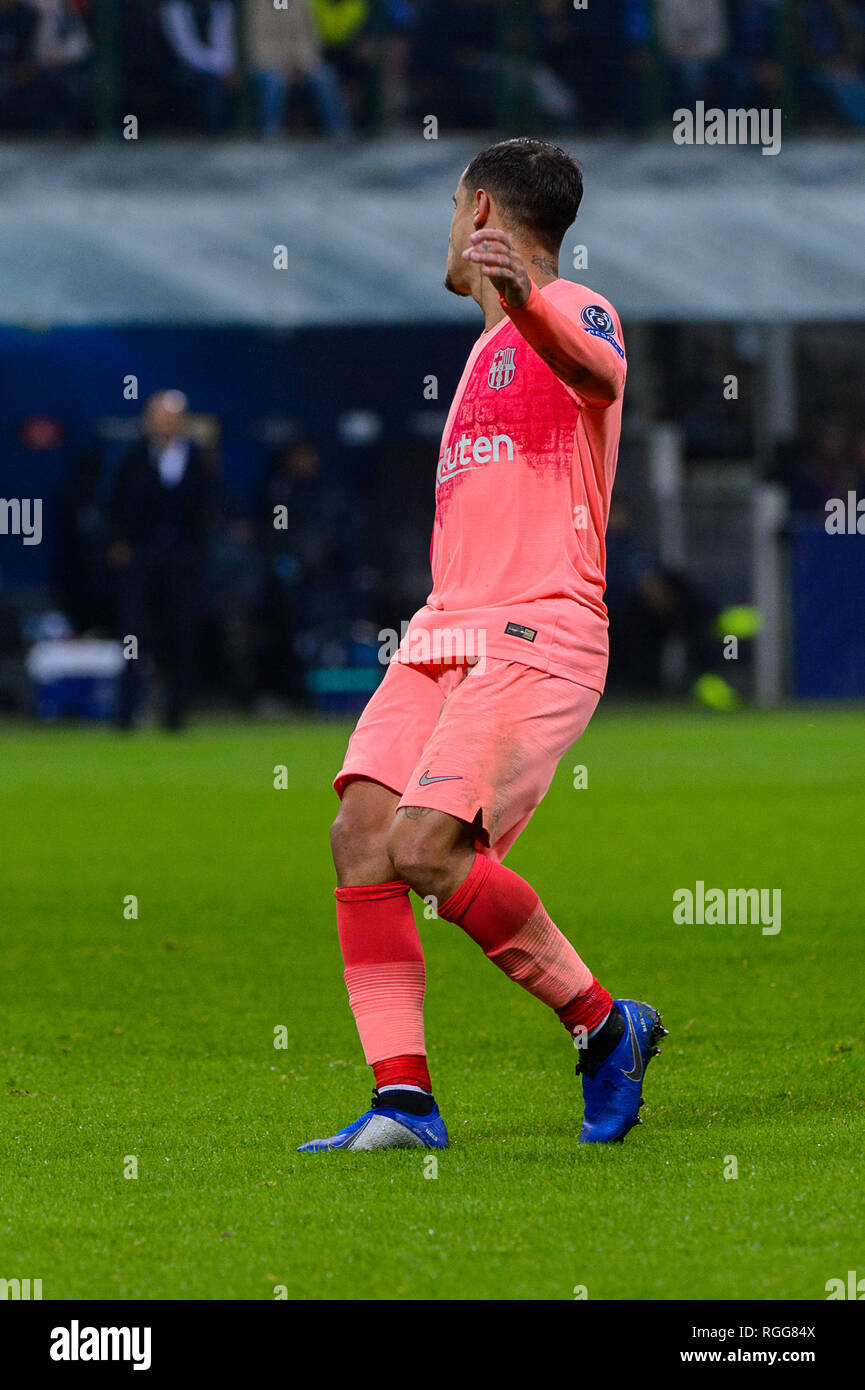 Milan - Nov 6, 2018: Philippe Coutinho 7. FC Internazionale - FC ...