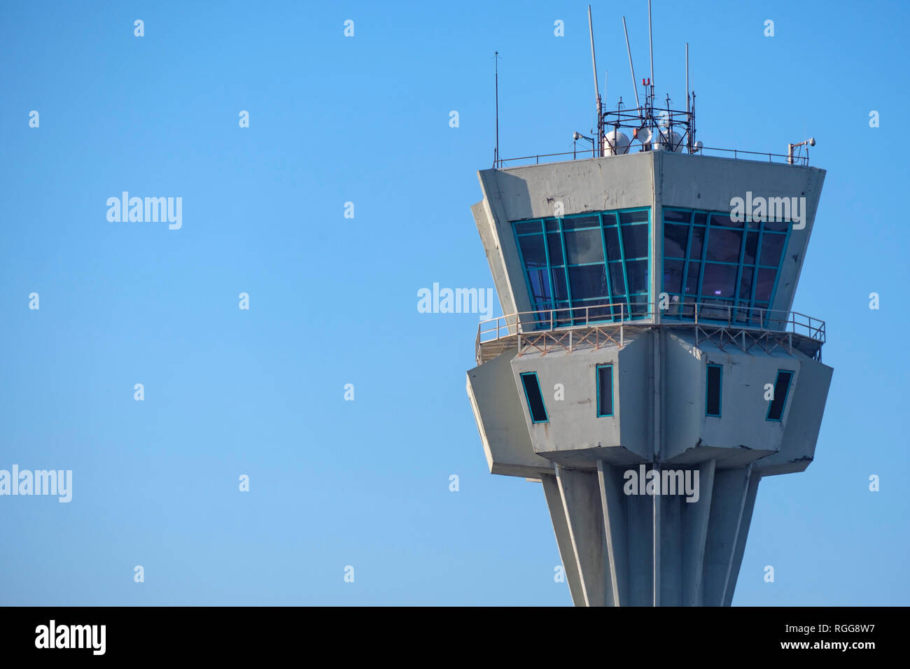 Airport air traffic control tower Stock Photo - Alamy
