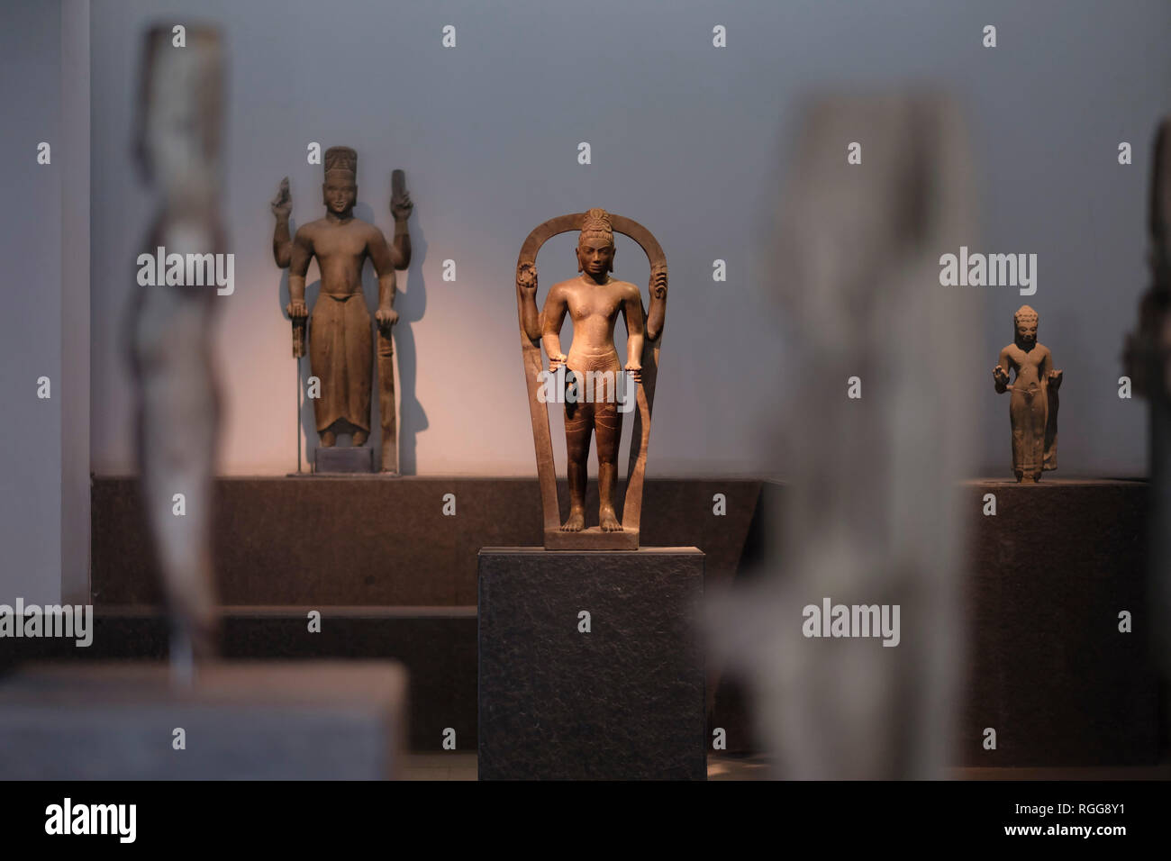 Champa civilization sculptures at the History Museum in Ho Chi Minh ...