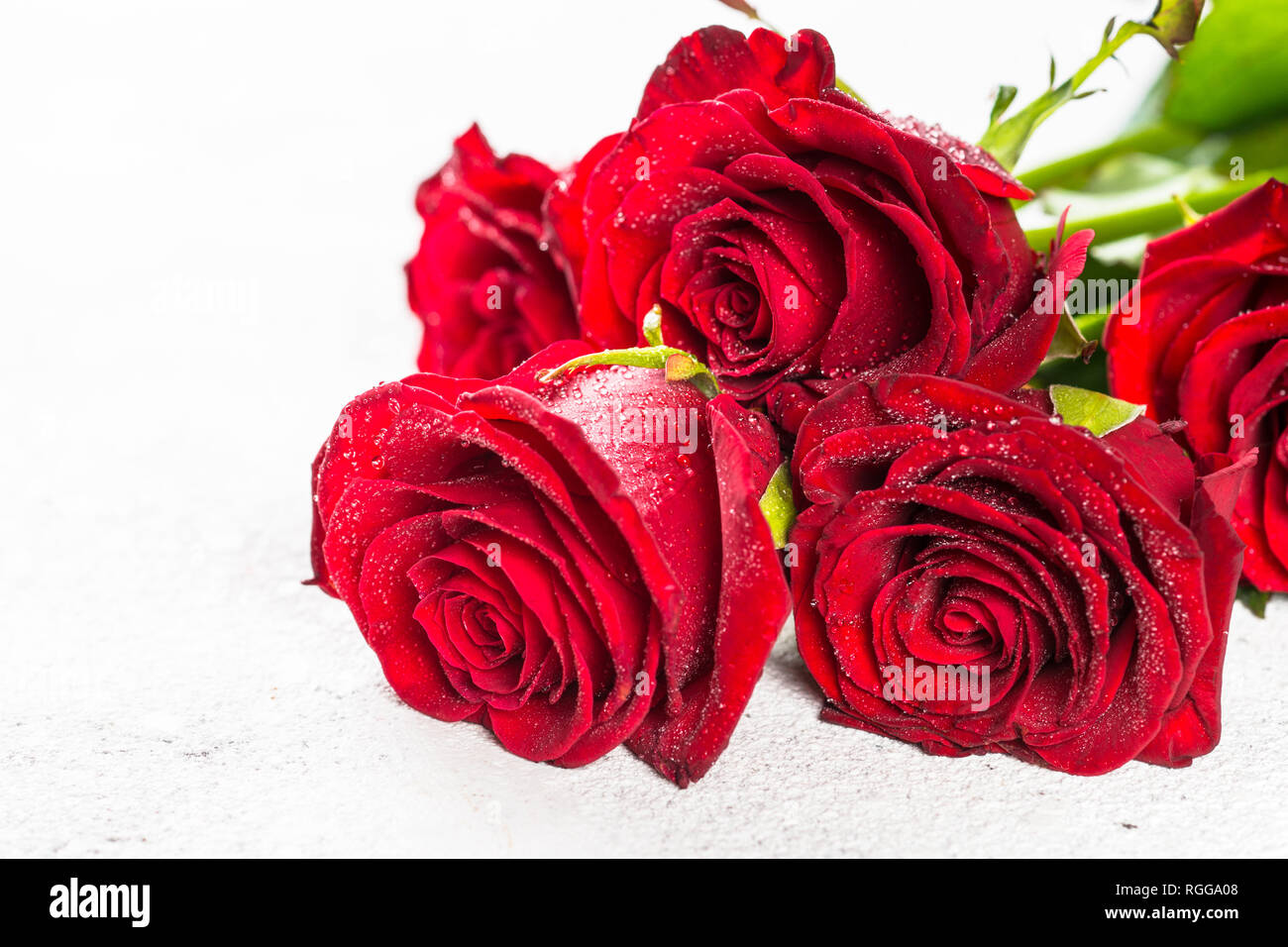 Romantic red roses stone hi-res stock photography and images - Alamy