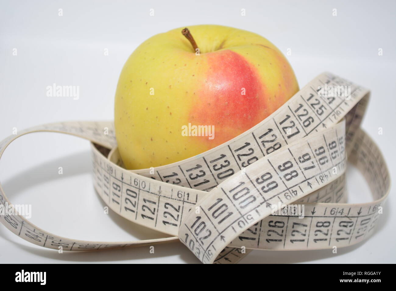 diet food and meter to measure lenght Stock Photo - Alamy
