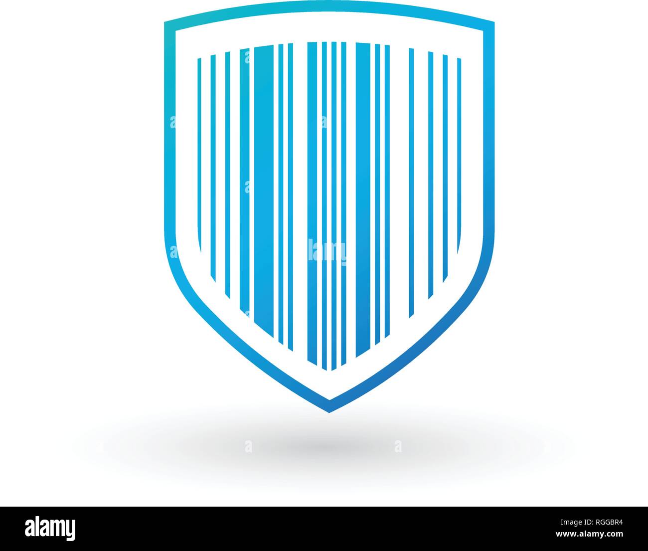 Abstract security vector icon illustration isolated on white . Shield ...