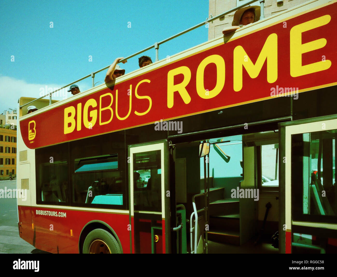 Big red open top tour bus hi-res stock photography and images - Alamy