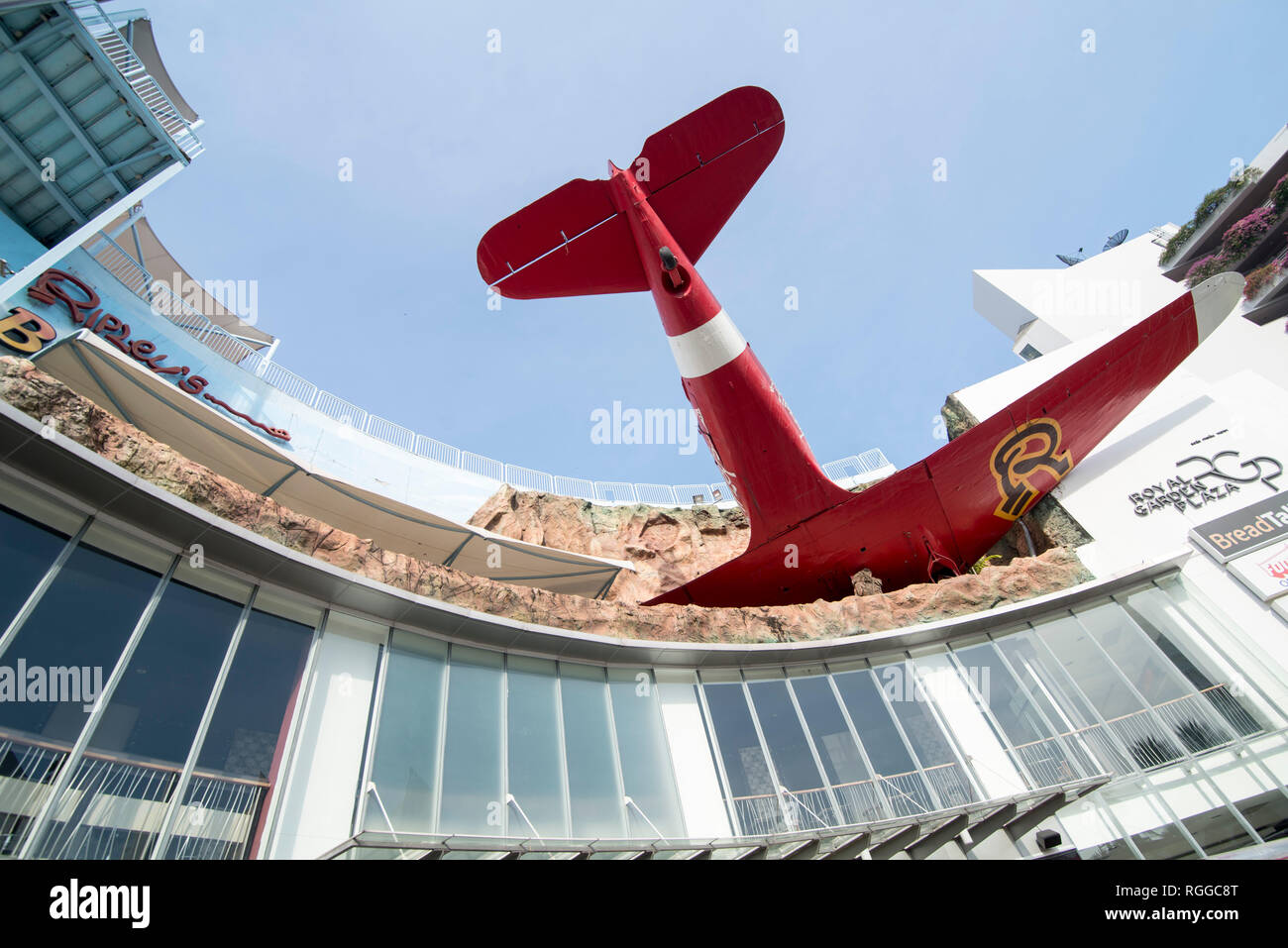 a airplane Decoration at the Royal Garden Plaza Shopping Mall in the ...