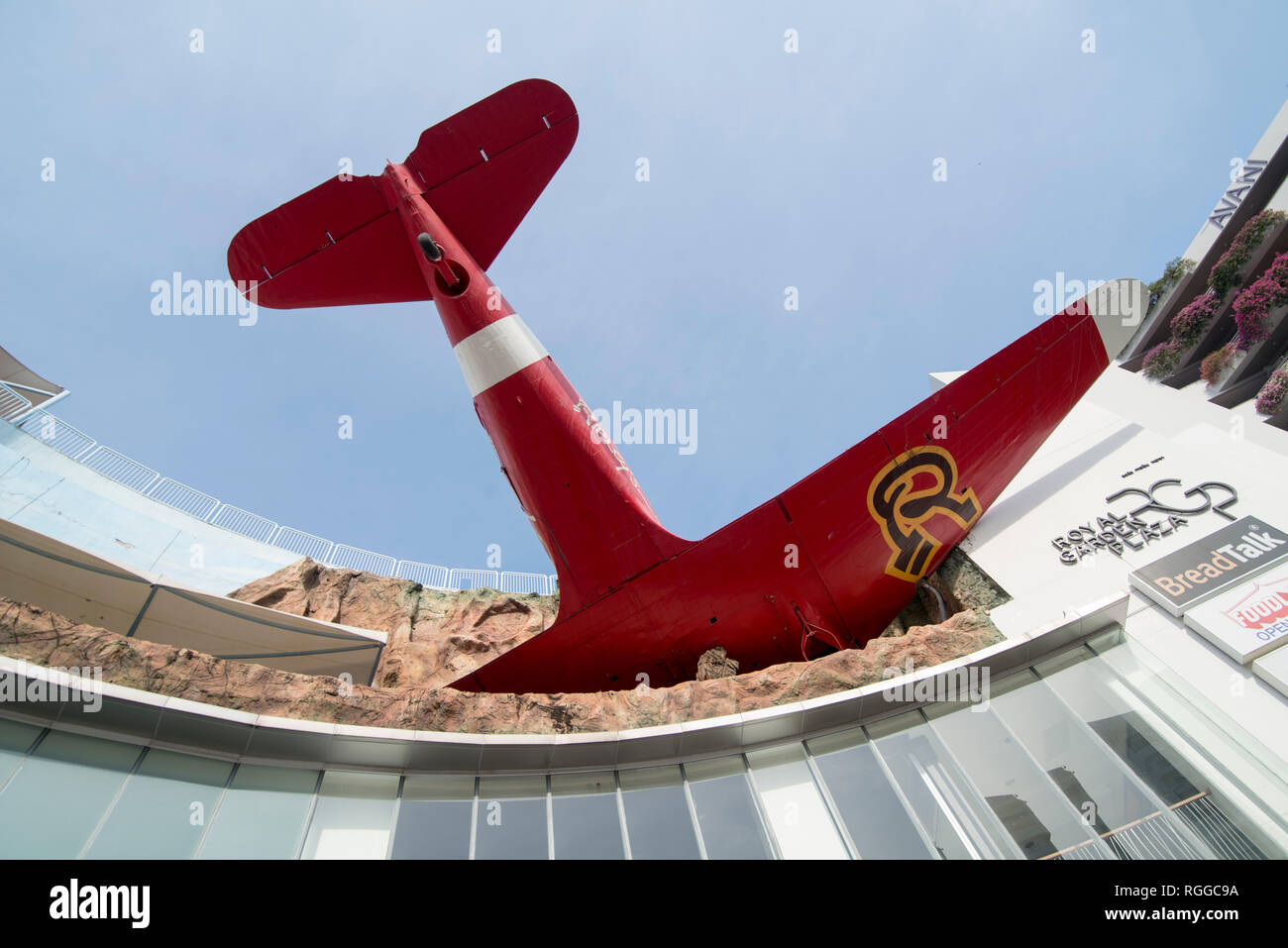 a airplane Decoration at the Royal Garden Plaza Shopping Mall in the ...