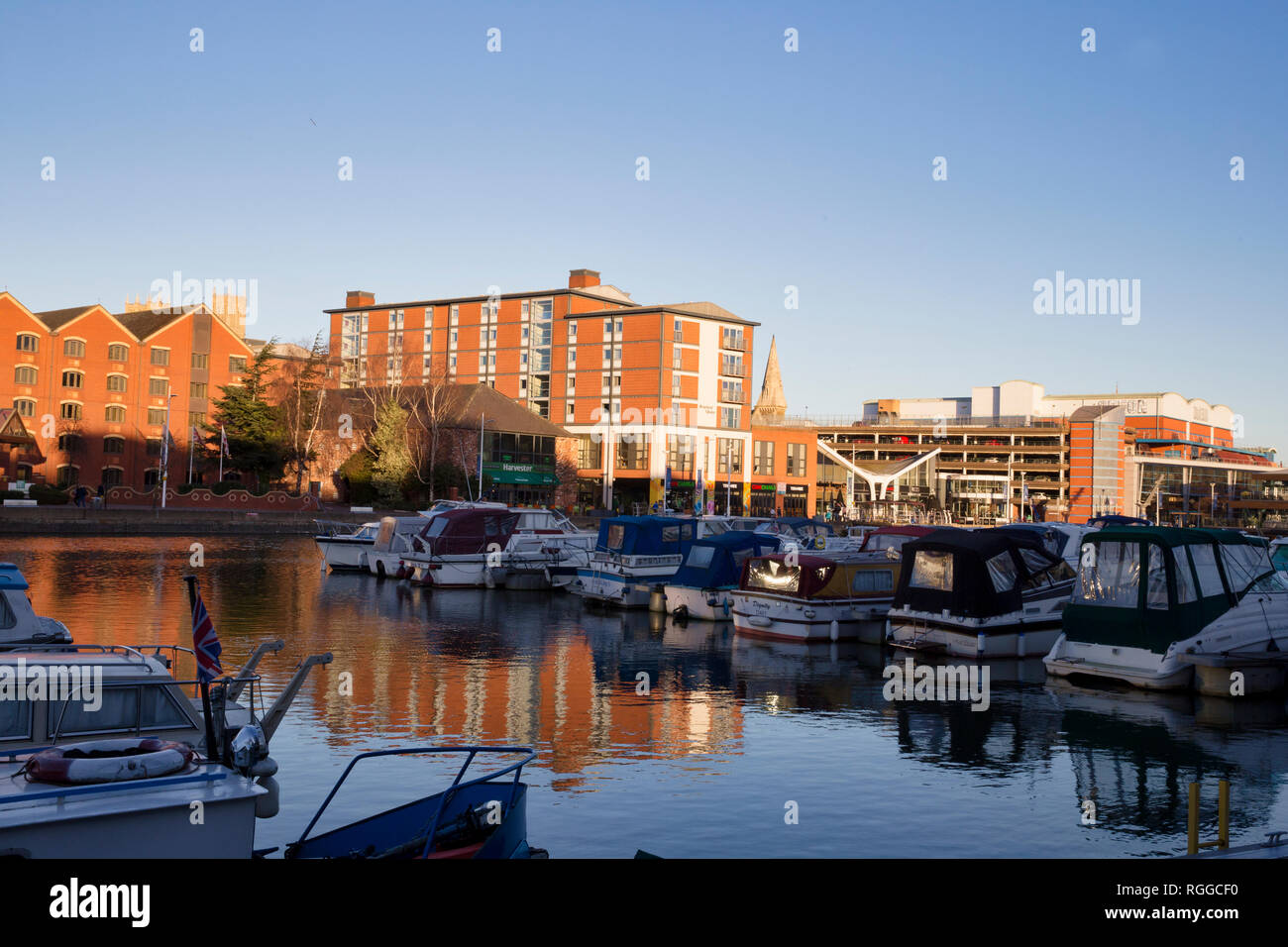 Winter sun Brayford Pool, Lincoln Stock Photo - Alamy