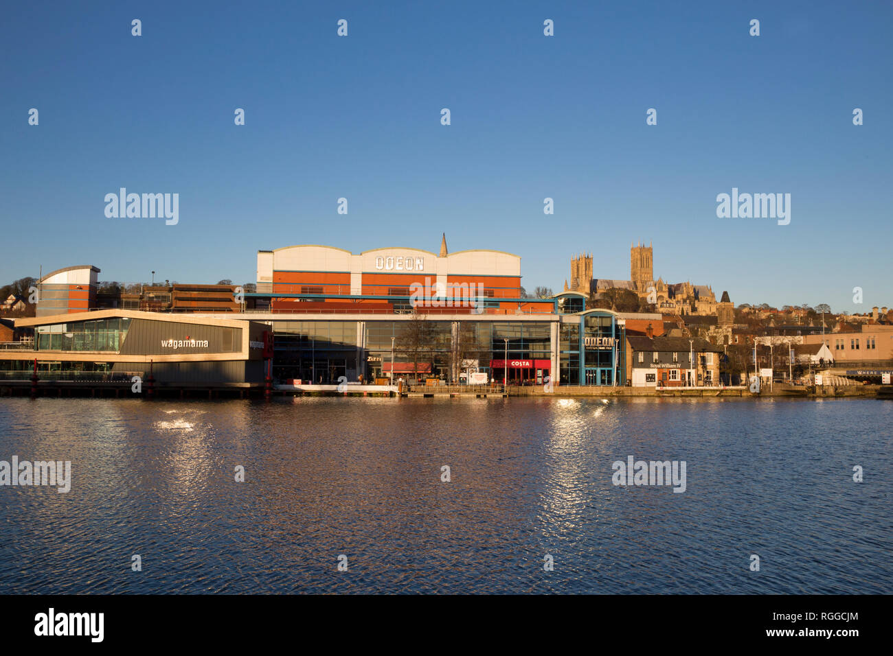 Winter sun Brayford Pool, Lincoln Stock Photo - Alamy