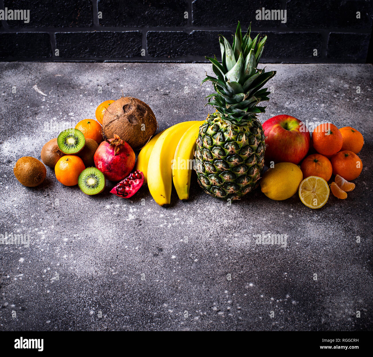 Assortment of fresh tropical fruits Stock Photo - Alamy