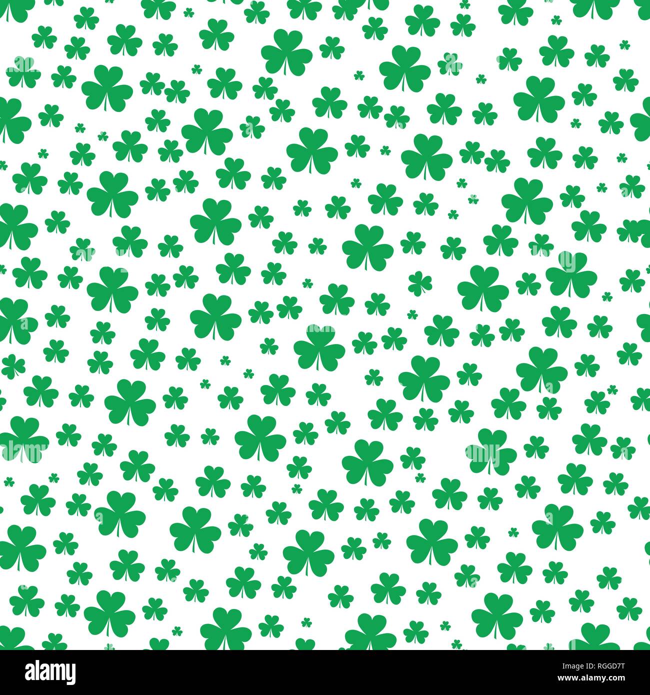 St Patrick s Day Clover seamless pattern. Vector illustration for lucky spring design with ...