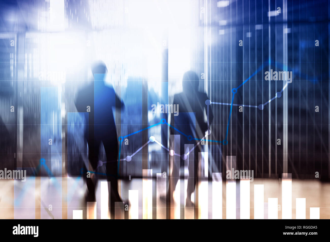 Financial growth graph. Sales increase, marketing strategy concept ...