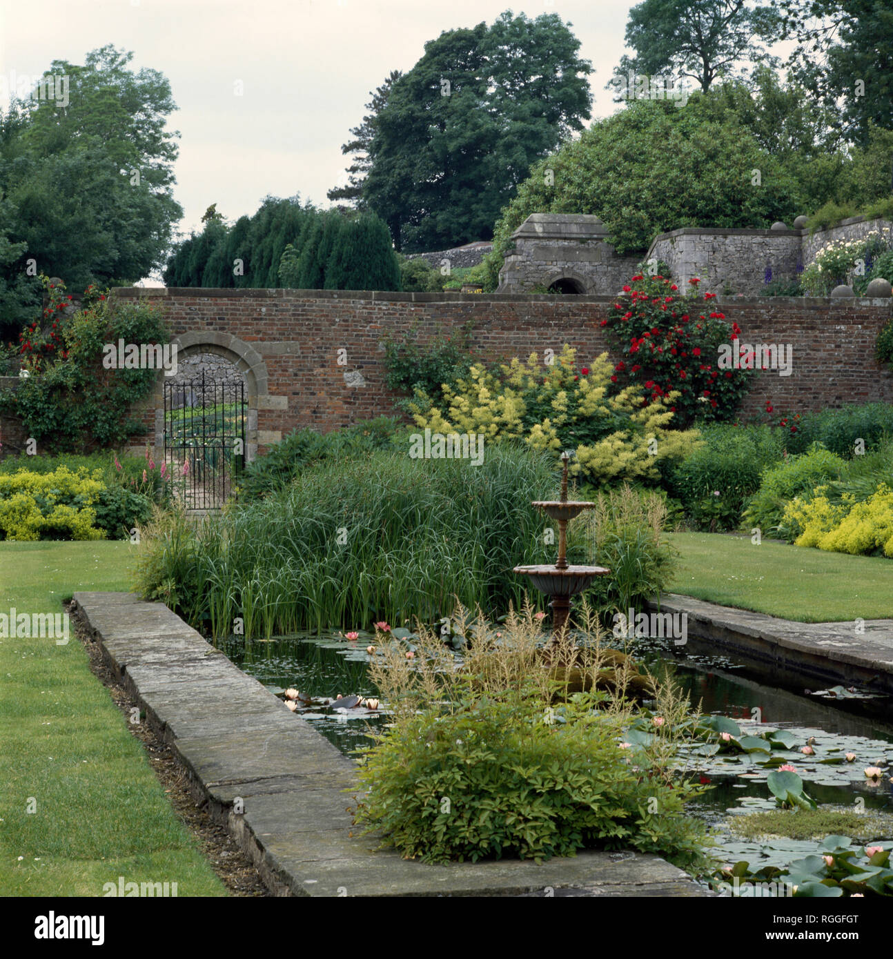Rectangular garden pond uk hi-res stock photography and images - Alamy